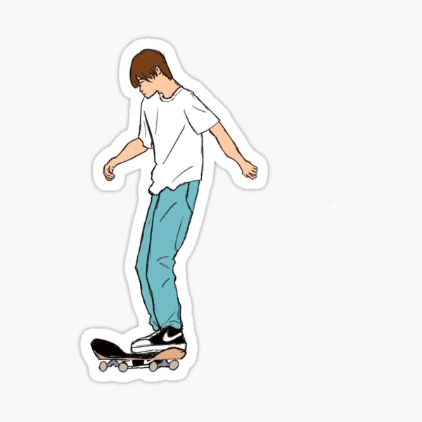 "skater boy" Sticker for Sale by crouchingmonkey | Redbubble