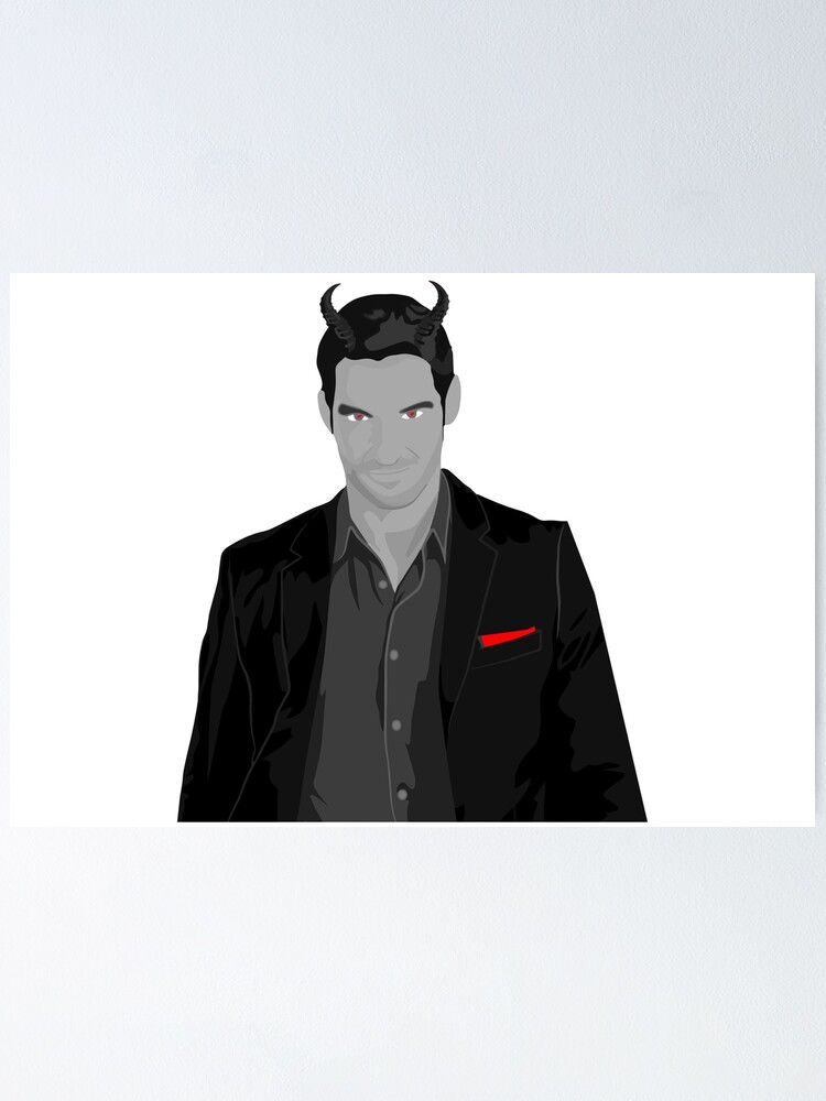 "Lucifer Morningstar Fan Art T-Shirt" Poster for Sale by shoppinghive ...