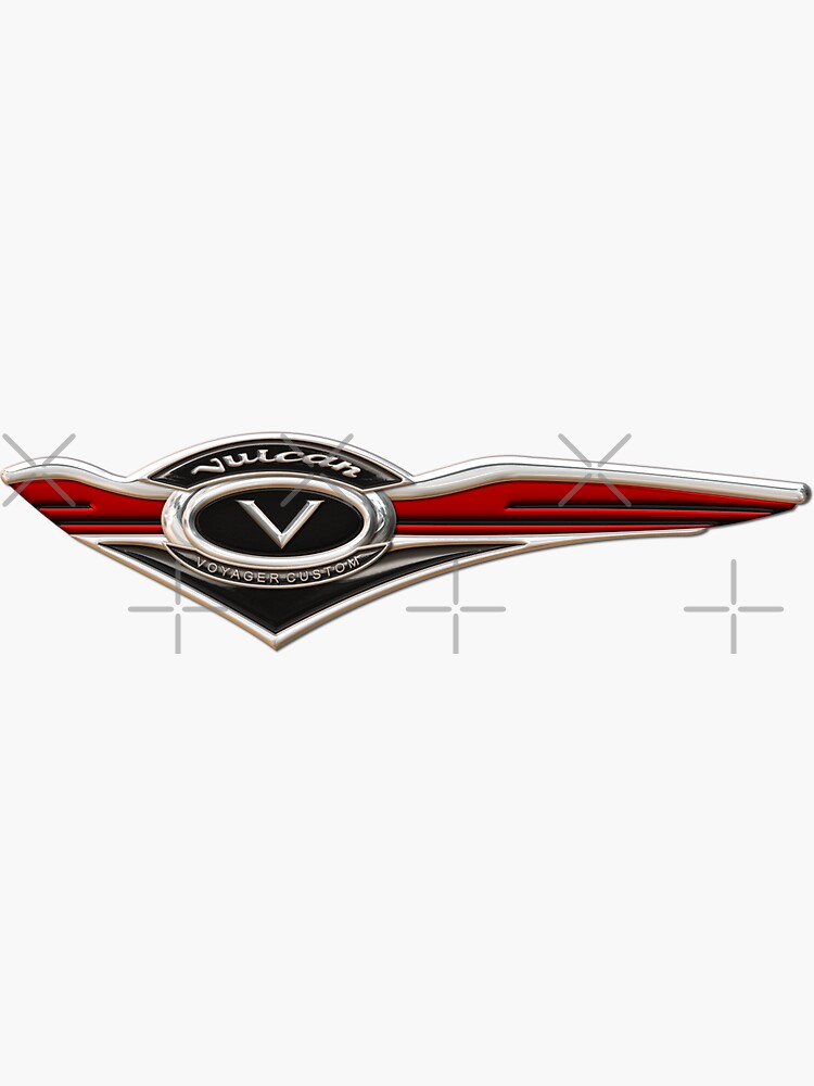 "Vulcan VN 1700 Voyager Custom Tank Logo left" Sticker for Sale by ...