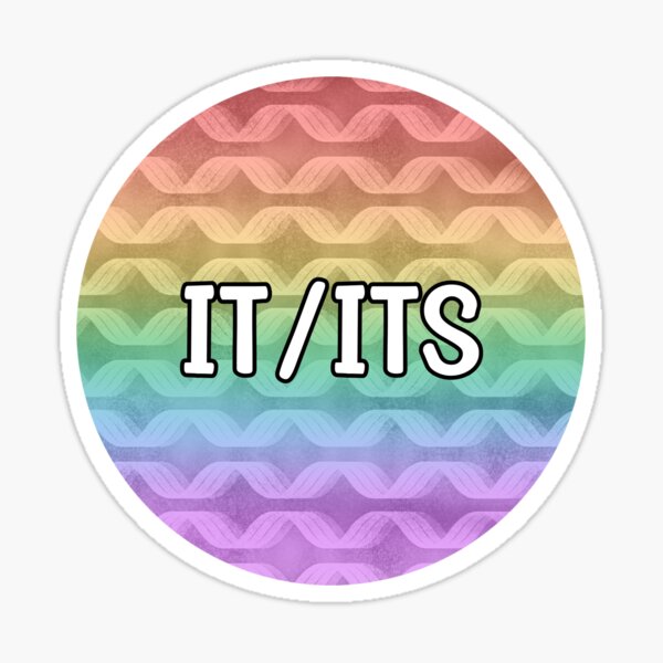 "It/Its Rainbow Pronouns" Sticker for Sale by michaelkyan | Redbubble