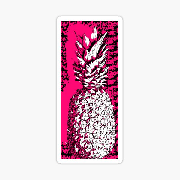 "Pineapple pink background " Sticker for Sale by Printableshop7 | Redbubble