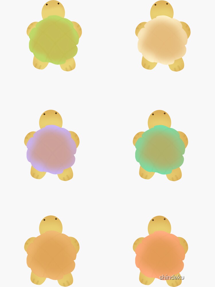 "Turtle Melon Bread Sticker Pack" Sticker for Sale by shindeku | Redbubble