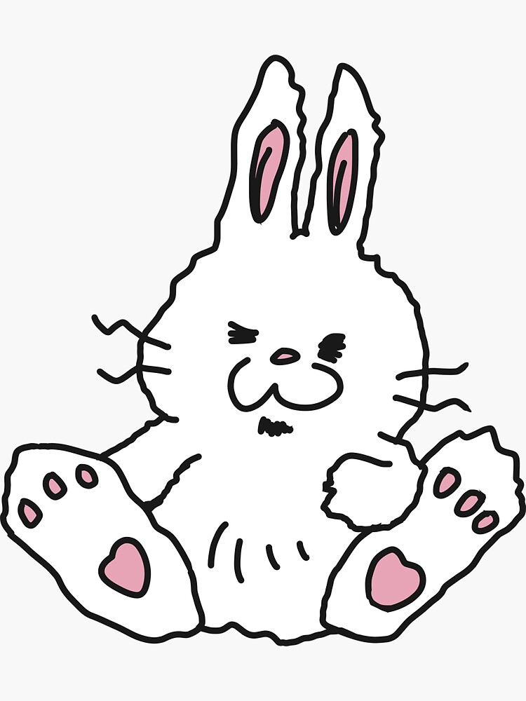 "Toe-soon the Rabbit" Sticker for Sale by Jajak-Namoo | Redbubble