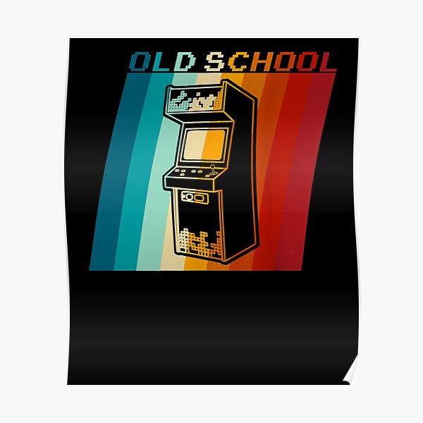 "70s 80s 90s Vintage Retro Arcade Video Game Old School Gamer" Poster for Sale by nedrae | Redbubble