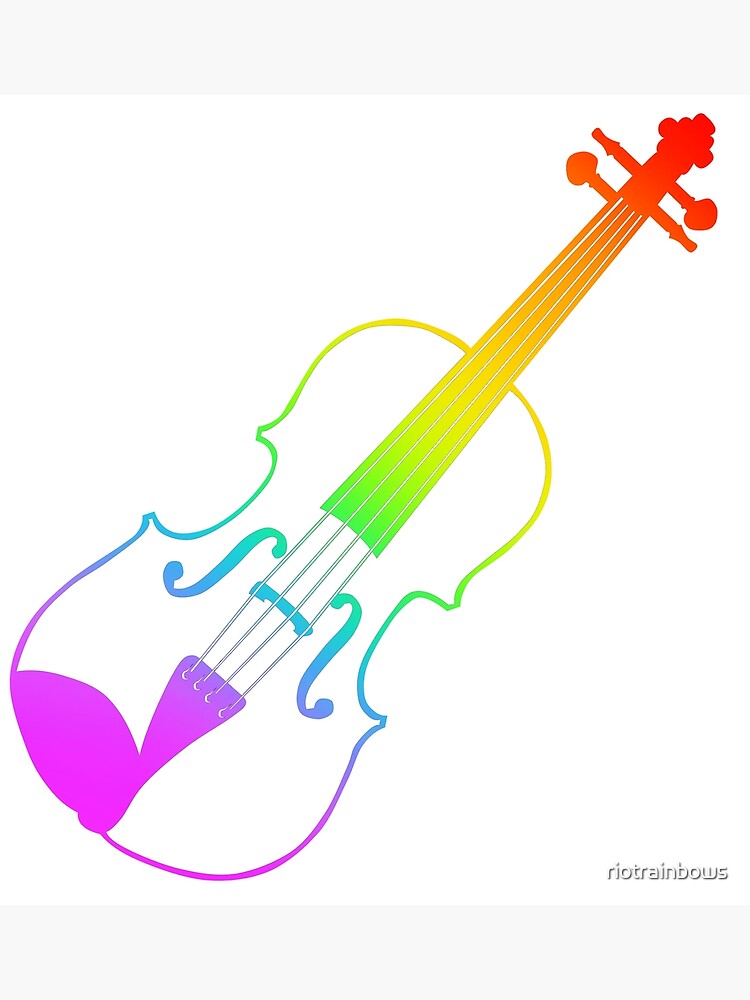 "Rainbow Violin" Poster by riotrainbows | Redbubble
