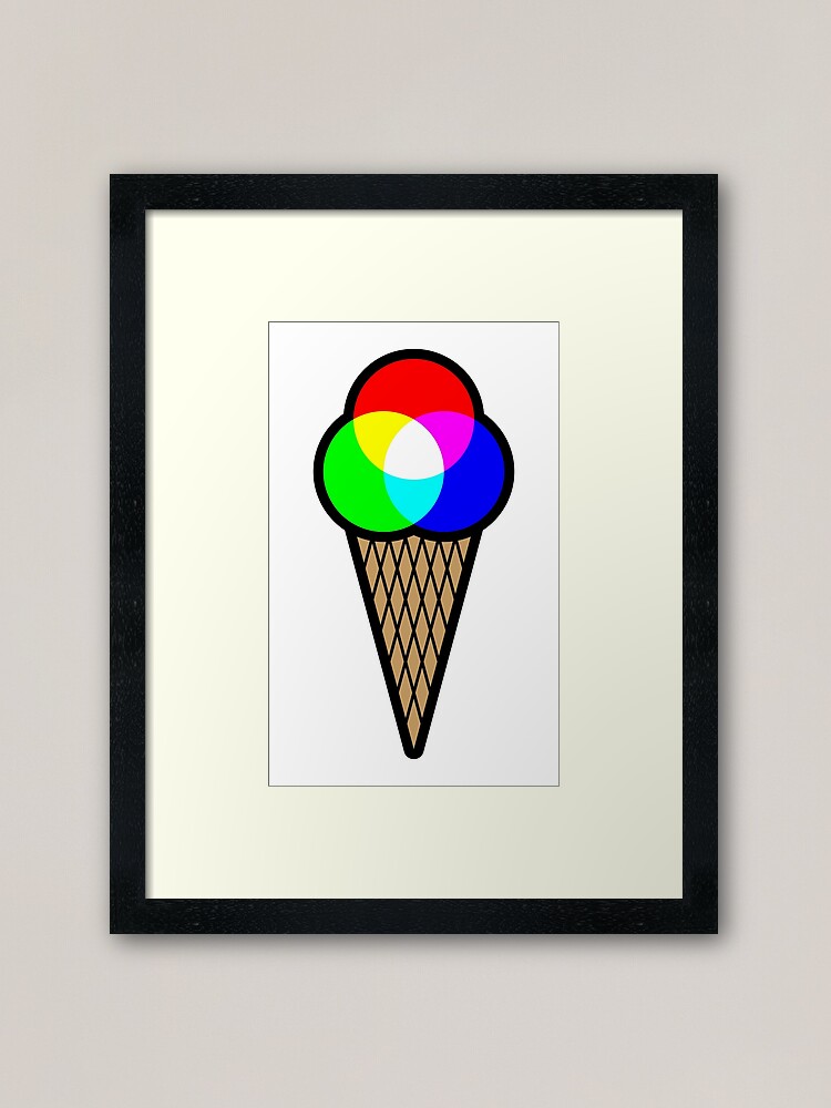 "RGB Ice (Red Green Blue Ice Cream)" Framed Art Print for Sale by ...