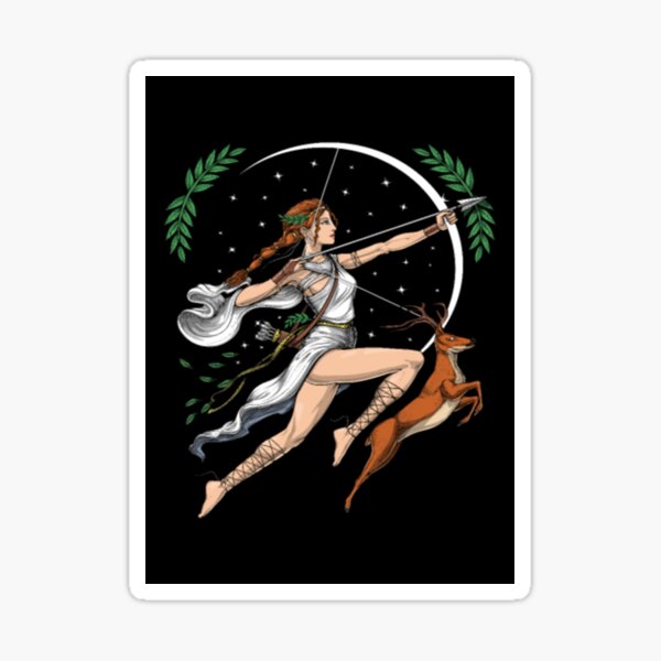 "Greek Mythology Goddess Artemis" Sticker for Sale by Xinshirt77 ...