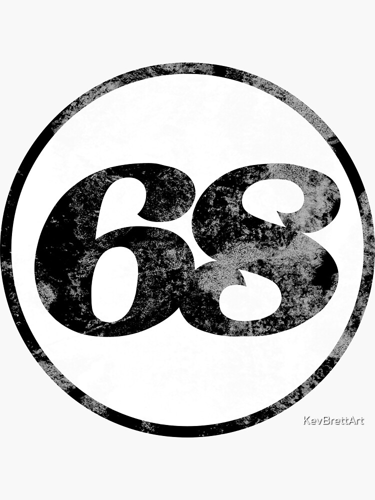 "Vintage Classic Circle Retro 68 Car Racing Number" Sticker for Sale by ...