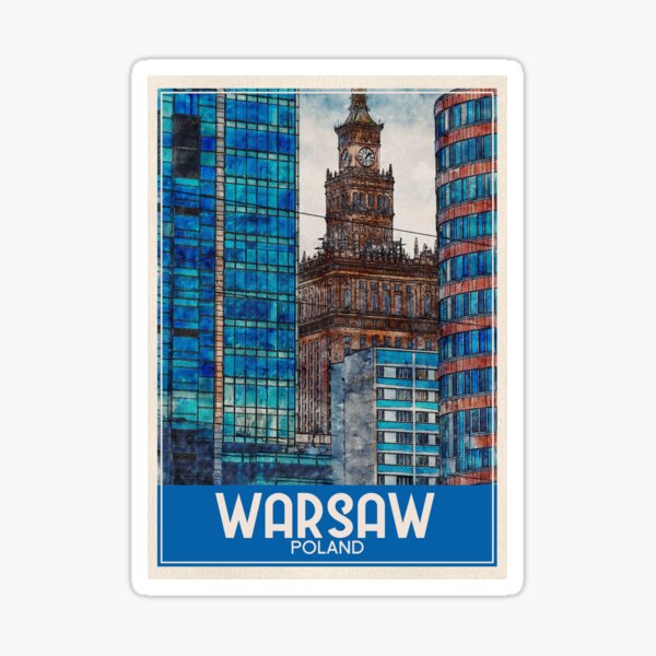 "Warsaw Poland Travel Art" Sticker for Sale by inifahruali | Redbubble