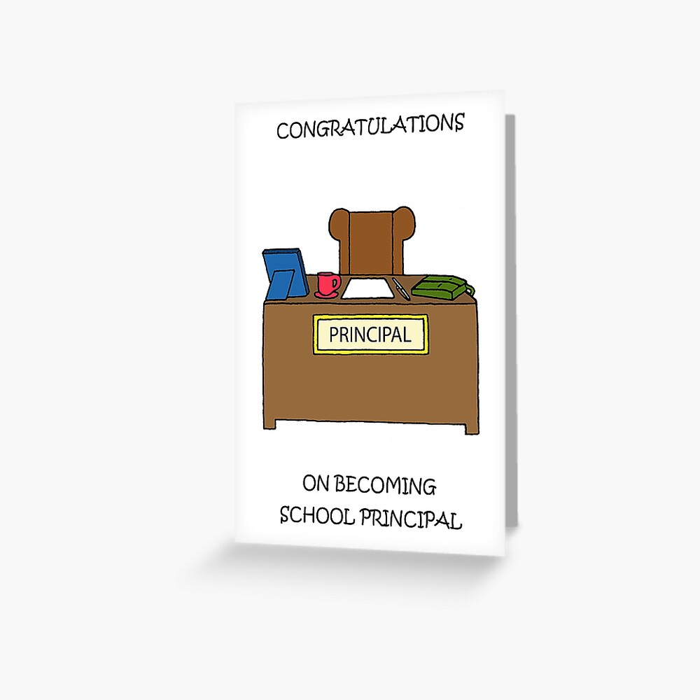 "Congratulations on Becoming School Principal" Greeting Card for Sale ...