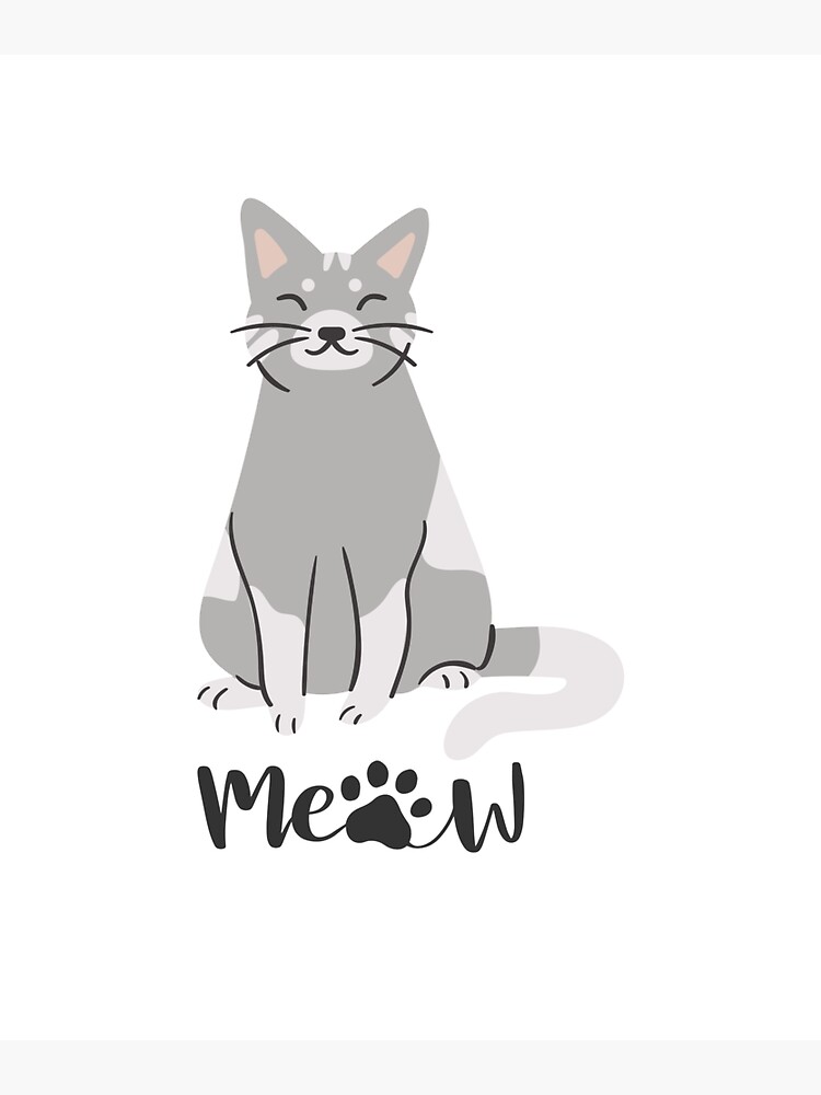 "meaw....meaw" Sticker for Sale by Bestways | Redbubble