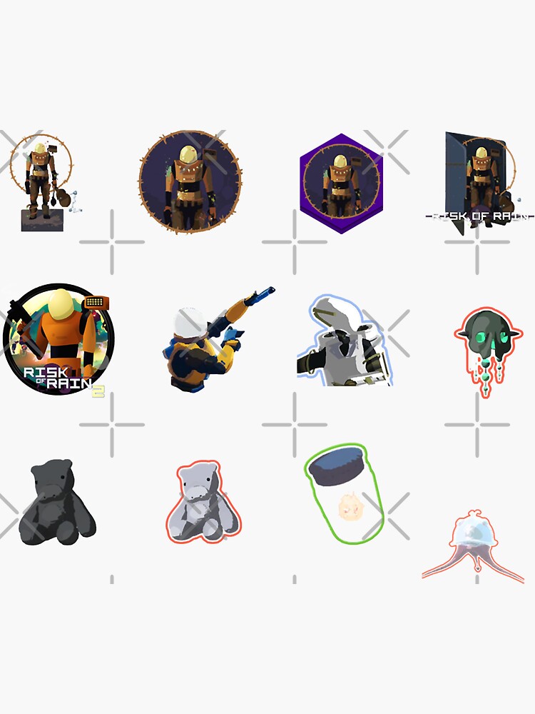 "Fight To Stay Alive Risk Of Rain 2 Sticker Pack And Merch Gifts Music ...