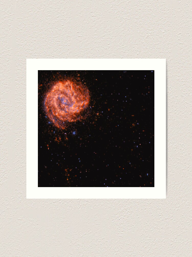 "16-Bit Pixel Art Galaxy M83 in Orange" Art Print for Sale by ...
