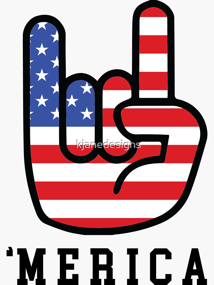 "'Merica" Sticker by kjanedesigns | Redbubble