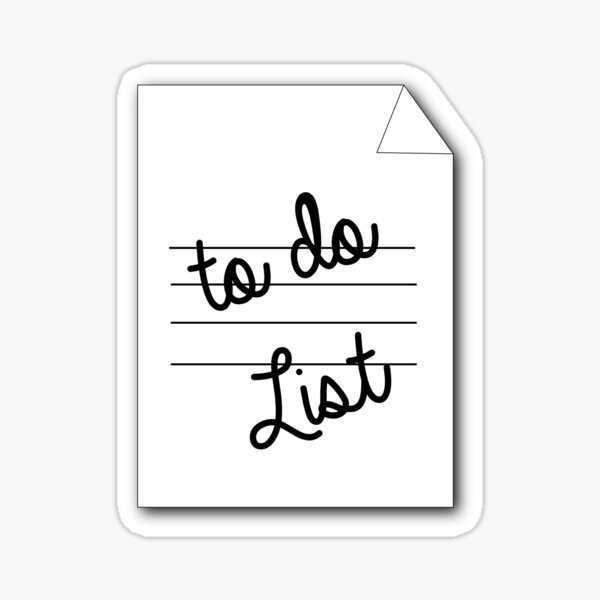 "To do list post it note" Sticker for Sale by nishaprabhu | Redbubble
