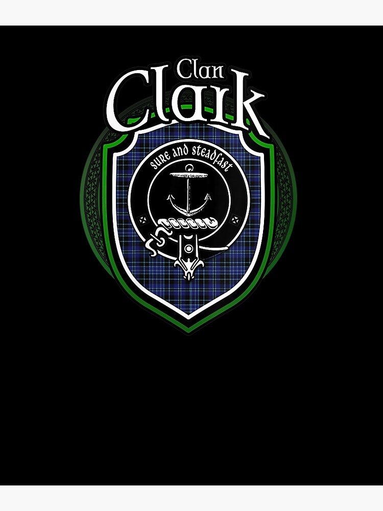Lámina metálica «Cresta del clan Clark para mujer _ Insignia del escudo ...
