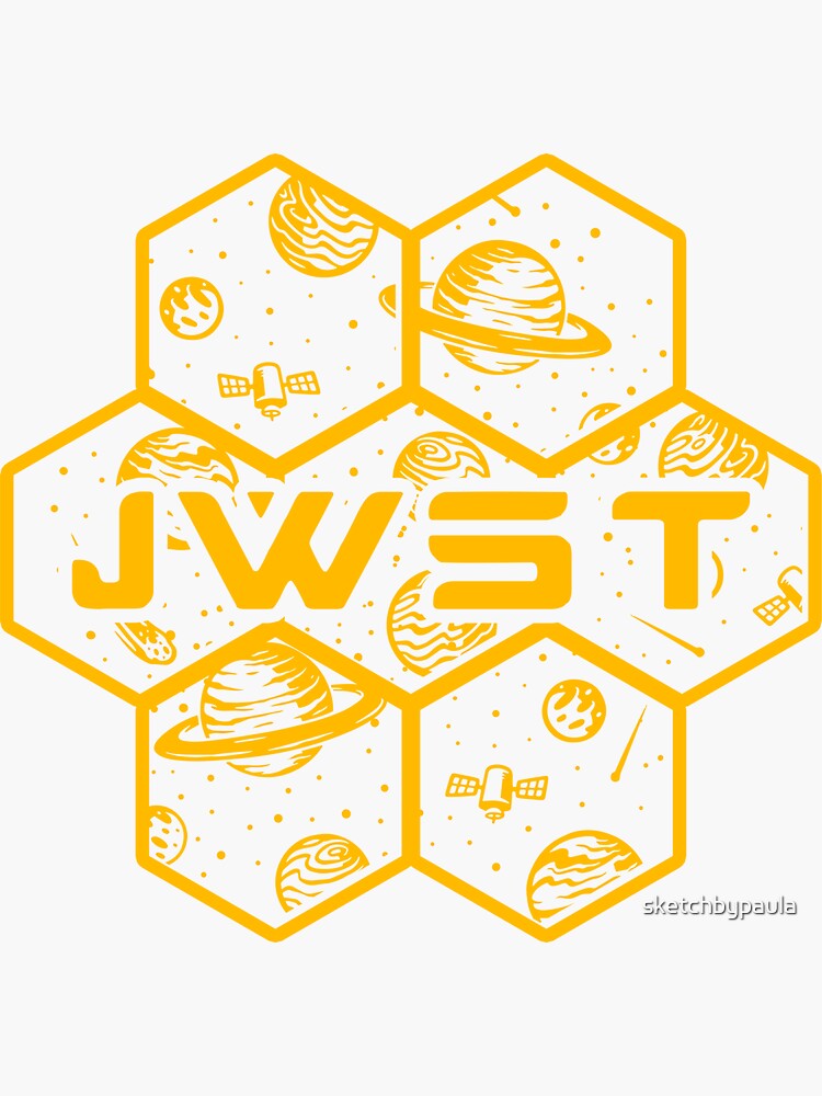 "JWST James WEBB Space Telescope Galaxy Universe T-shirt" Sticker for ...