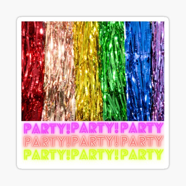 "party time" Sticker for Sale by supunrod | Redbubble