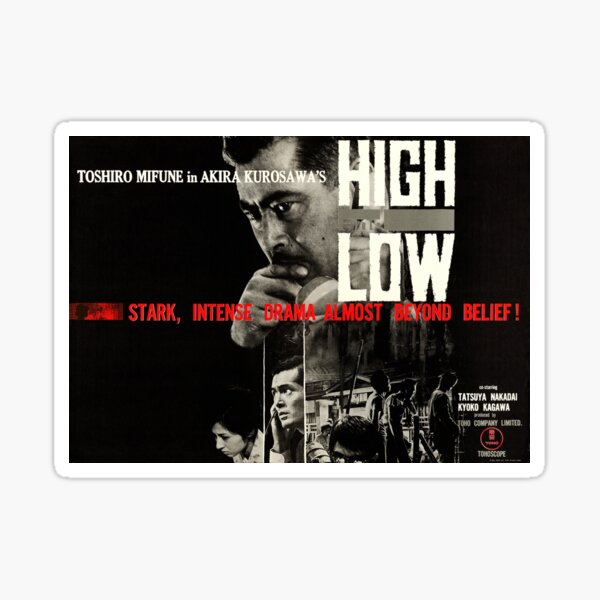 "High and Low (1963) English movie poster" Sticker for Sale by ...