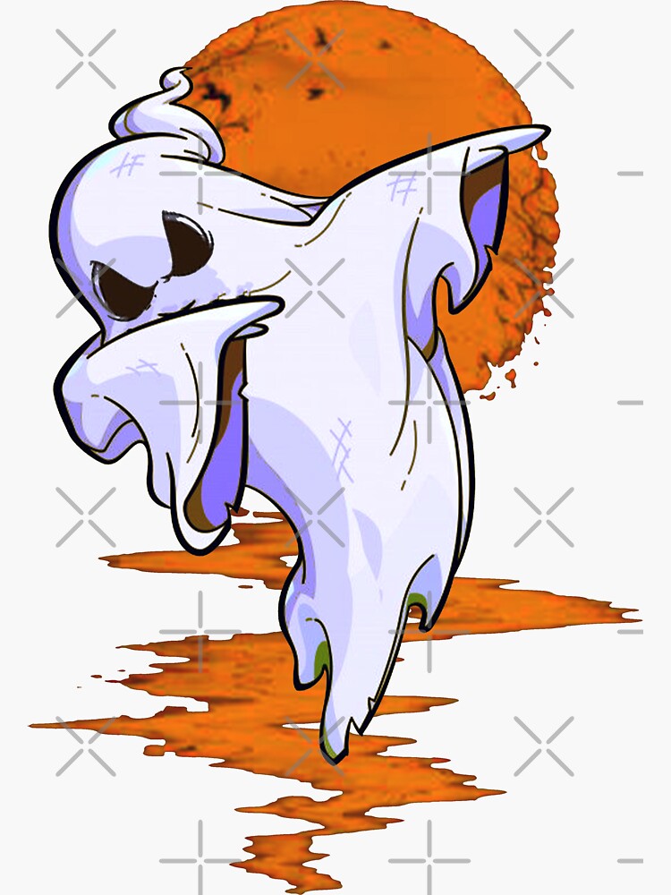 "Halloween Dabbing ghost" Sticker for Sale by blue-king | Redbubble