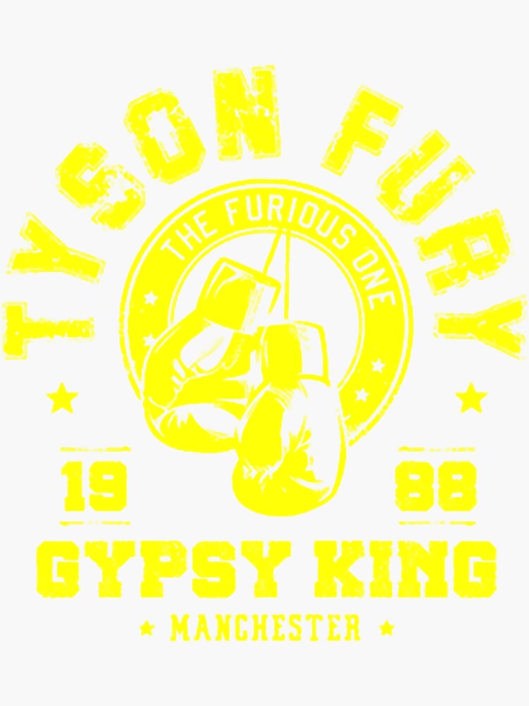 "Tyson Fury Big Dosser Boxeador Wilder Mike MMA T Shirt" Sticker for ...