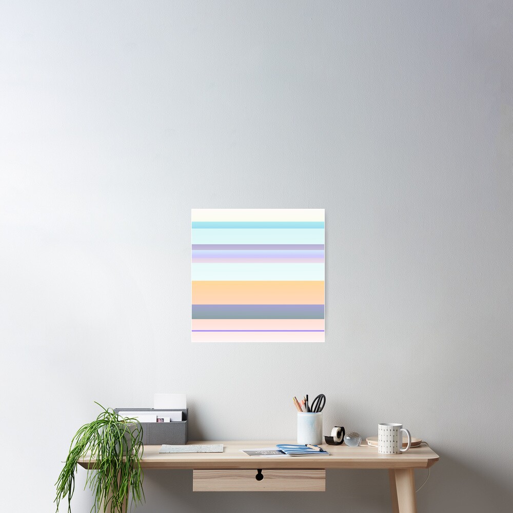 "Preppy color palette striped | pastel preppy" Poster for Sale by lausn ...