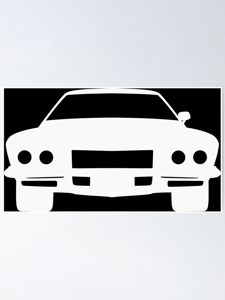 "Buick Riviera 1971-1973 third generation white silhouette" Poster for ...