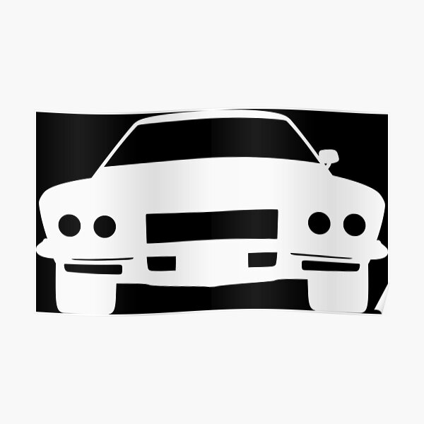 "Buick Riviera 1971-1973 third generation white silhouette" Poster for ...