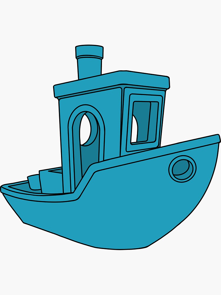 "Blue Benchy " Sticker for Sale by Printint | Redbubble