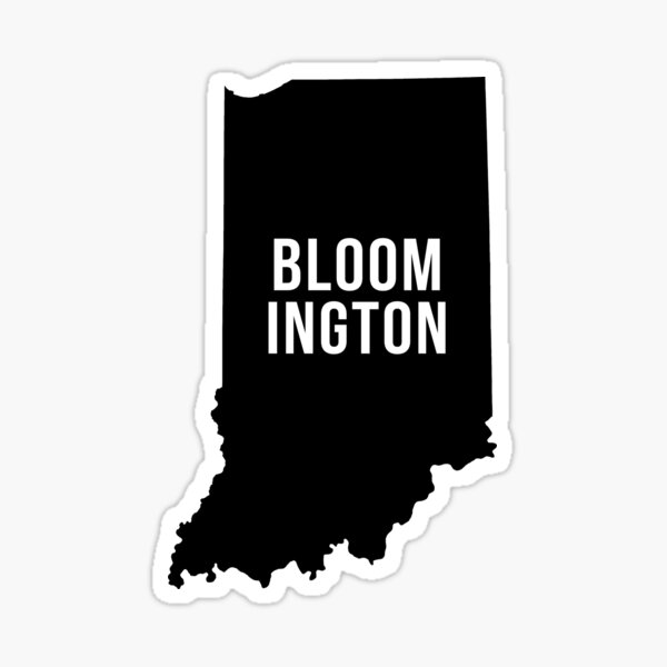 "Bloomington, Indiana Silhouette" Sticker for Sale by CartoCreative ...