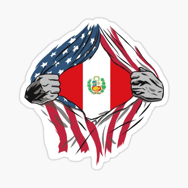 "USA Peru friendship flags design" Sticker for Sale by Rocky2018 ...