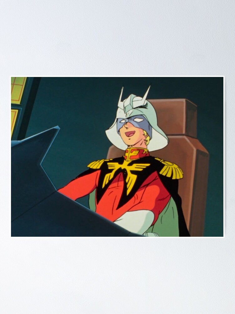 "Laughing Char Aznable Meme (Mobile Suit Gundam Meme)" Poster for Sale ...