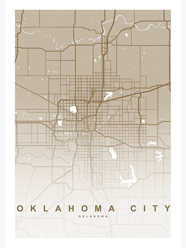 "Oklahoma City Map Art" Poster for Sale by artymaps | Redbubble