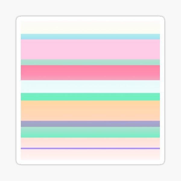 "Preppy color palette striped " Sticker for Sale by lausn | Redbubble