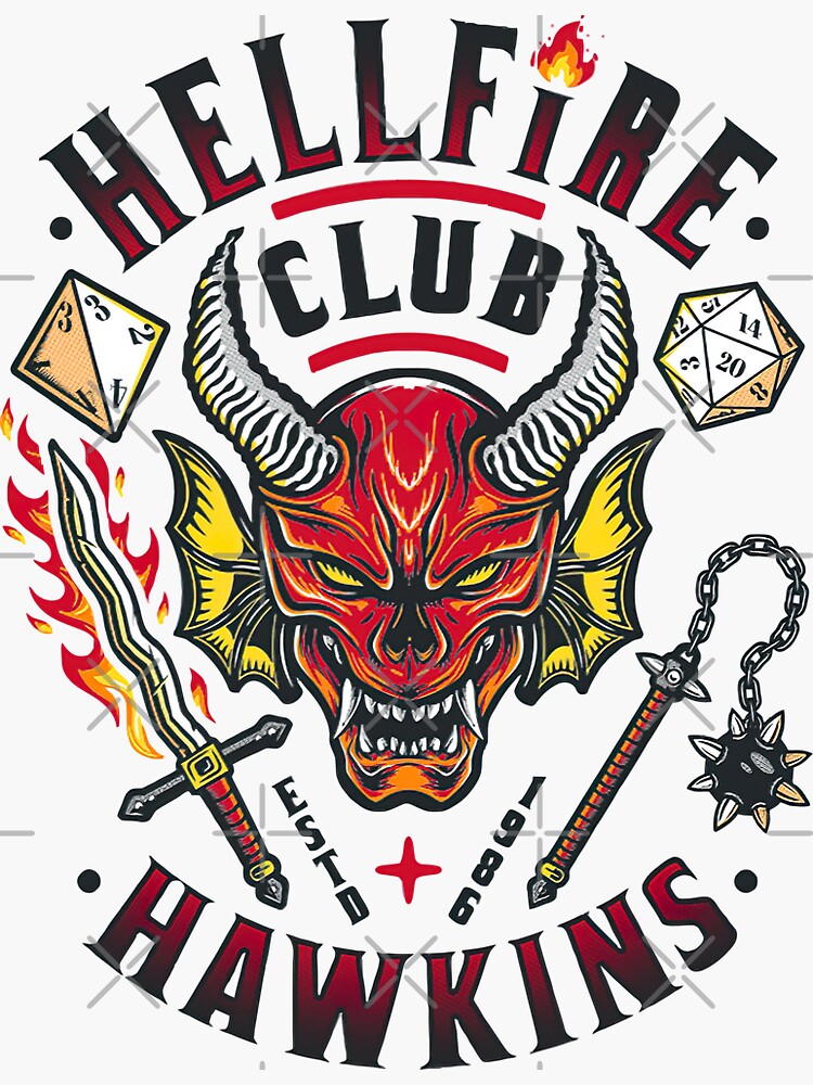"Hellfire Club Stranger Things" Sticker for Sale by Butimblinding ...