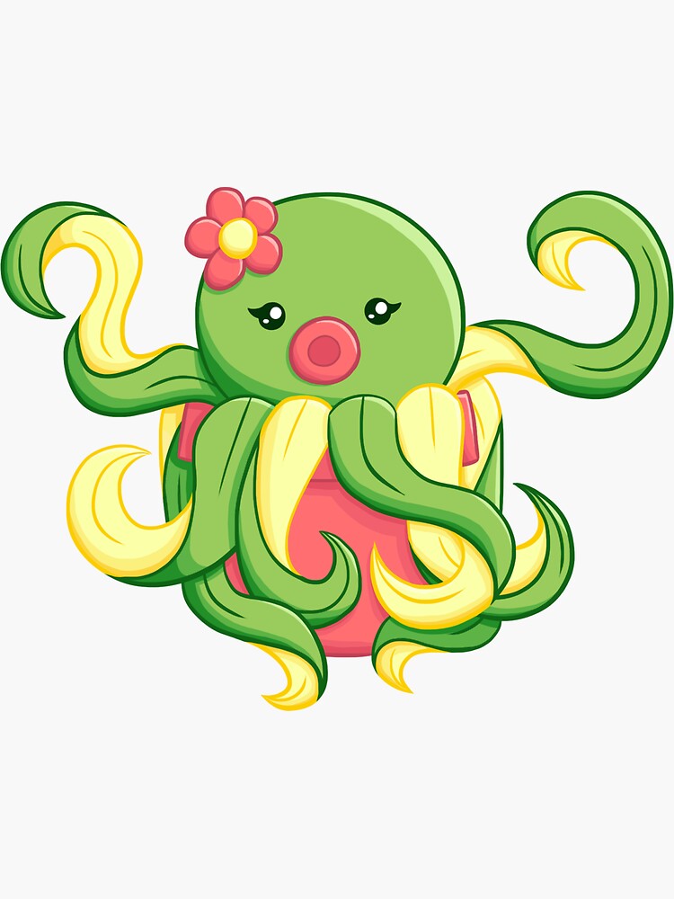 "The octopus plant" Sticker for Sale by Achiico-art | Redbubble