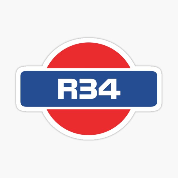 Nissan Skyline Gtr R34 Stickers | Redbubble