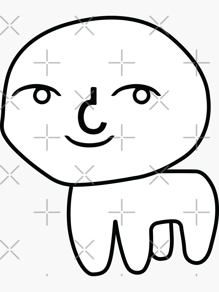 "Lenny Face TBH Creature" Sticker for Sale by Rzera- | Redbubble