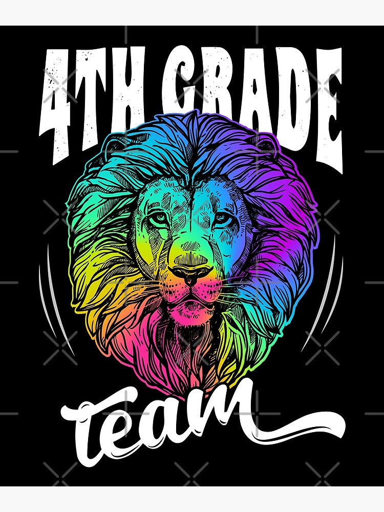 Lámina fotográfica «Día de regreso a la escuela Lion Rainbow Maestra de ...