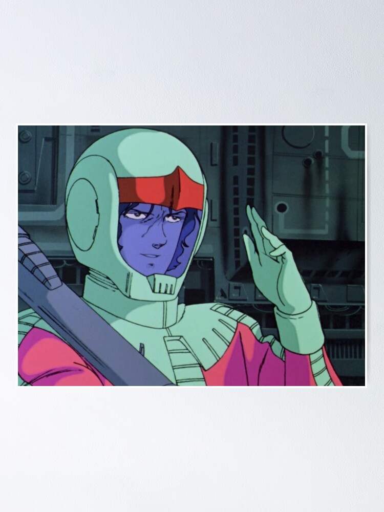 "Char Headshot Meme (Mobile Suit Gundam)" Poster for Sale by 4DaMoolah ...