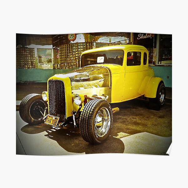 "Vintage Yellow Model T Ford" Poster by Overthetopsm | Redbubble