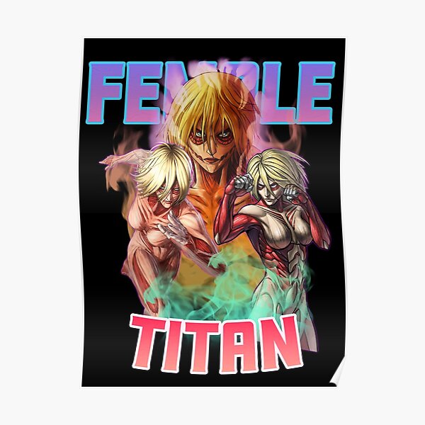 "Bootleg Anime - Female Titan - Attack on Titan" Poster for Sale by ...