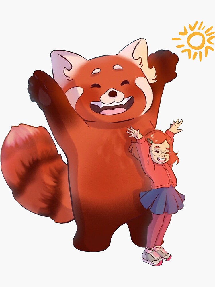 "Turning Red fanart" Sticker for Sale by Duane475 | Redbubble