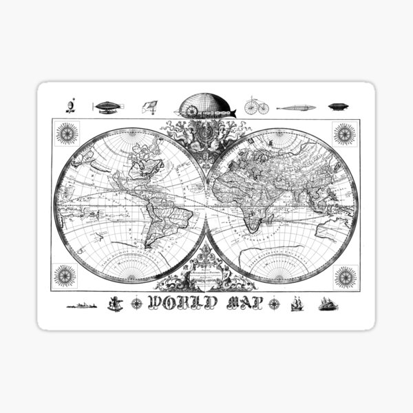 "world map" Sticker for Sale by BekimART | Redbubble