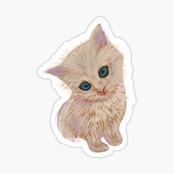 "A cute little pussy cat " Sticker for Sale by TeresaLauer13 | Redbubble