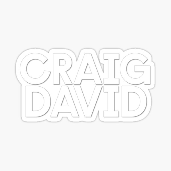 "Craig David david craig" Sticker for Sale by DaniloMotley | Redbubble