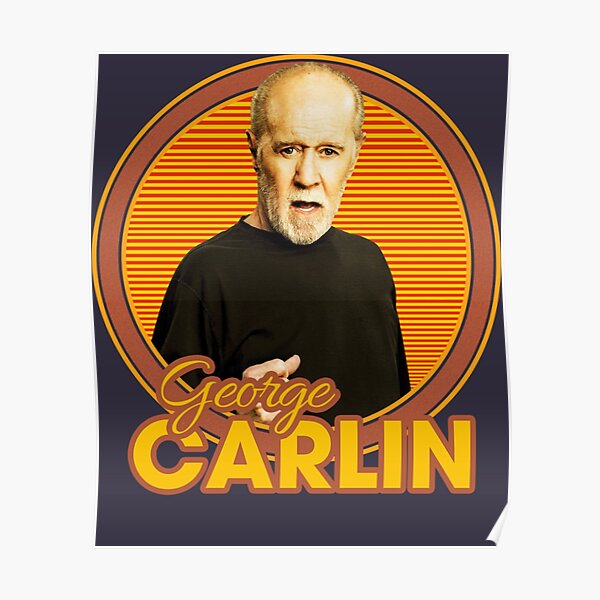 "Green George Carlin 70s Aesthetic Style Fan Art" Poster for Sale by ...