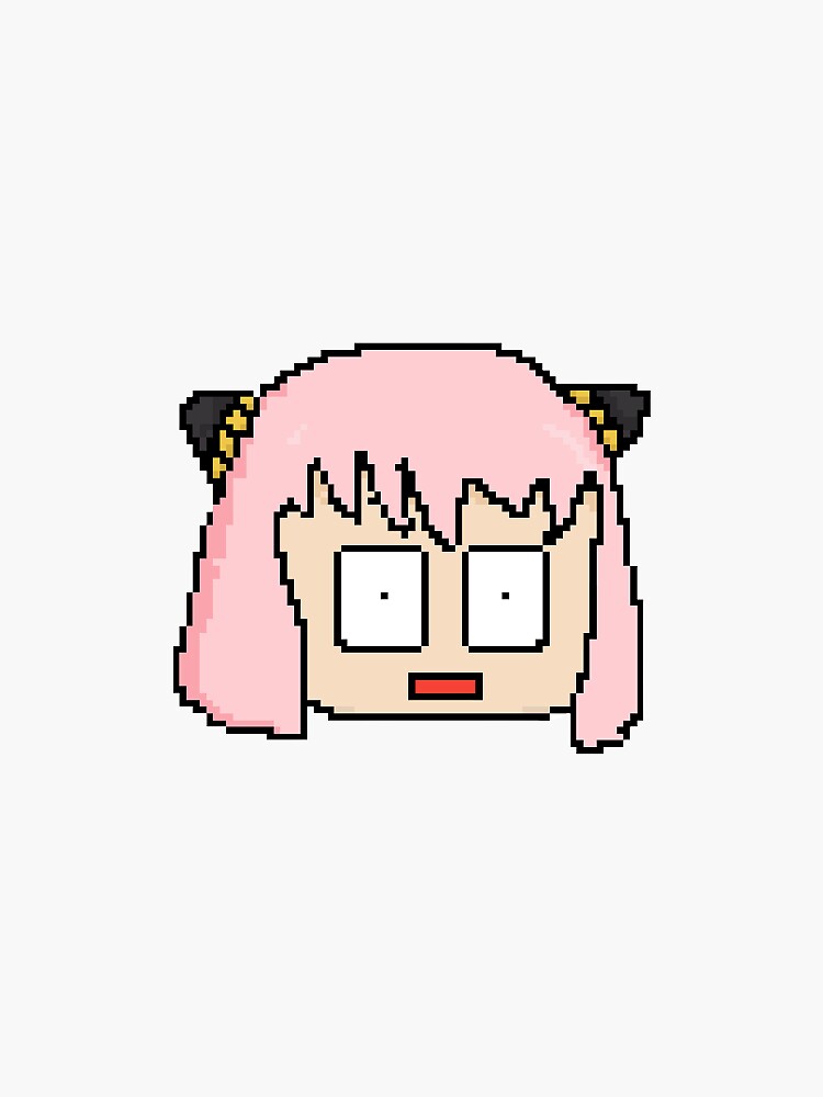 "Anya forger funny pixel art" Sticker for Sale by KreepCO | Redbubble