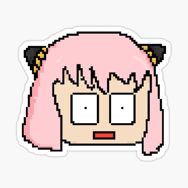 "Anya forger funny pixel art" Sticker for Sale by KreepCO | Redbubble