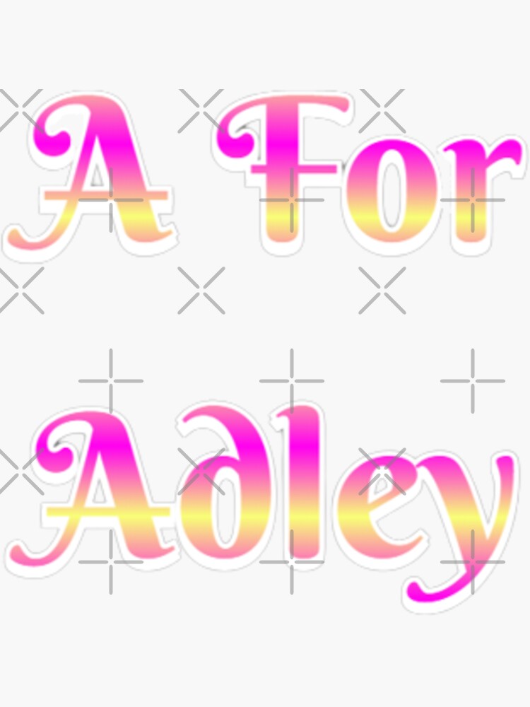 "Youtube A For Adley" Sticker for Sale by ibrahimsn | Redbubble